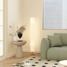 Podlahová lampa HOMCOM do obývacího pokoje s polyestrovým stínidlem, 2 x objímka E27, pro ložnici, 14 x 120 cm