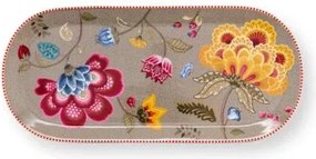 Pip Studio Blooming Tales servírovací tác 33.3 x 15.5 cm, khaki