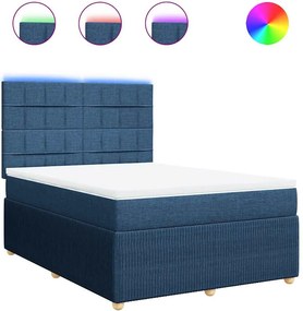 Box spring postel s matrací modrá 160x200 cm textil 3294413