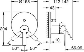 Grohe - Baterie pod omítku pro 2 spotřebiče, chrom