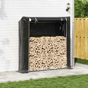 vidaXL Stojan na palivové dřevo s krytem proti dešti 200x40x200 cm [4104956]
