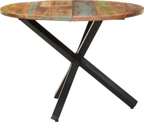Jídelní stůl kulatý 100 x 100 x 75 cm masivní recyklované dřevo 321682