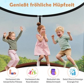 Costway Trampolína venkovní se žebříkem kulatá zahradní