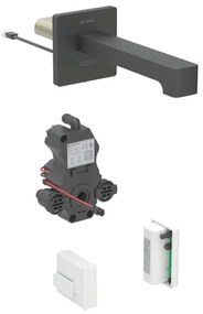 Geberit Brenta - Elektronický umyvadlový ventil pod omítku, pro studenou vodu, napájení z generátoru, easy to clean, matná černá 116.295.14.1