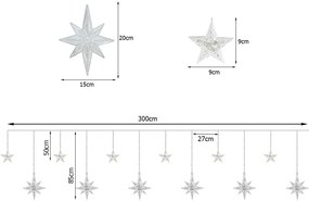 Verk Group Světla girlandy hvězdy světlo opona 138 vedl