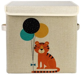 Dream Creations Krabice na hračky s víkem tygr 30x30x29 cm