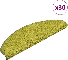 Schodové rohože 30 ks 65 x 21 x 4 cm zelené, půlkulaté, velké 3365823