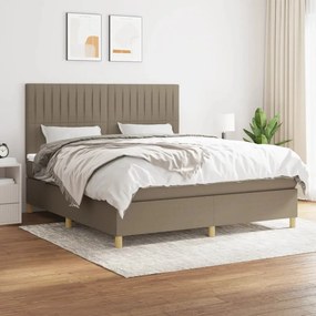 Box spring postel s matrací taupe 180x200 cm textil 3142517