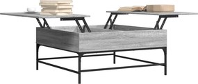 Konferenční stolek šedý sonoma 95 x 95 x 45 cm kompozit a kov 3217067