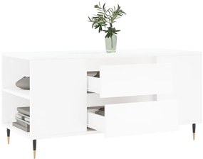 Konferenční stolek bílý 102 x 44,5 x 50 cm kompozitní dřevo - Default Title