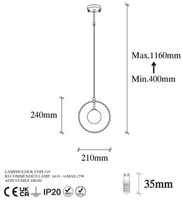 Opviq Stropní svítidlo Geometri - 11090, Černá, Bílá