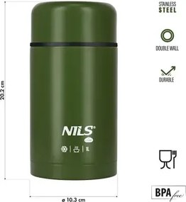 NILS Camp NC3802 Termoska na jídlo zelená 1000 ml