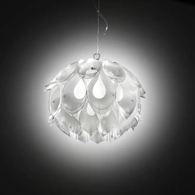 Slamp Flora small, závěsná exotická rostlina s bílými lístky, 1x20W, prům. 36cm