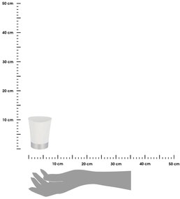 Koupelnový pohár Cuesta, bílá/s chromovými prvky, 250 ml