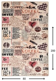 Koberec Coffee 80x200 cm béžový/růžový