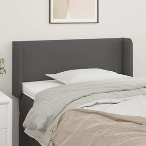 Čelo postele typu ušák šedá 93x16x78/88 cm umělá kůže 3118570