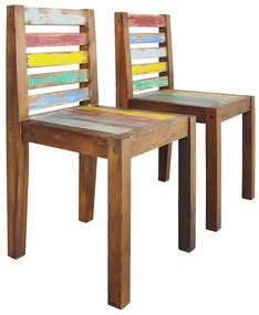 Jídelní židle 2 ks masivní recyklované dřevo,  326179