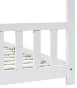 Rám dětské postele bílý masivní borové dřevo 90 x 200 cm - Default Title