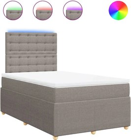 Box spring postel s matrací taupe 120x190 cm textil 3294313