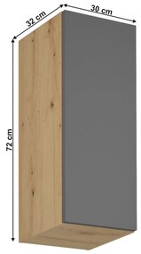 Horní kuchyňská skříňka G30 Langari (dub artisan + šedá matná) (L). 1016900
