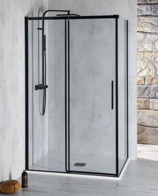 Polysan Altis - Sprchový kout 110x90 cm, L/P varianta, Antidrop, čiré sklo/matná černá AL3912BAL6012B