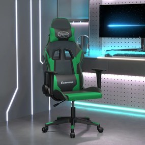 vidaXL Herní židle umělá kůže [3143687] Barva: Černo-zelená