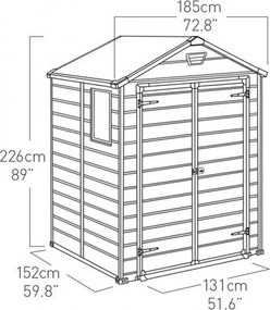 Zahradní domek Keter Manor 6x5 DD - 185 x 152 x 226 cm - Beige