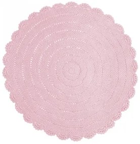 Kulatý koberec růžový
