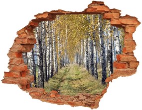 Wallmuralia Samolepící nálepka Břízy podzim 90x70 cm
