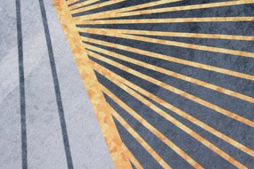 Šedý moderní koberec s jednoduchým vzorem