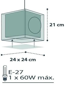 Dalber D-74552 - Dětský lustr PIRATES 1xE27/60W/230V