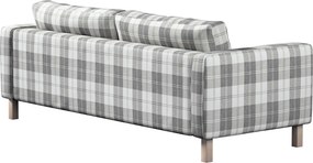 Potah na pohovku IKEA  Karlstad 3-místná, nerozkládací, krátký barva šedá látka pletený vzor, vzorované