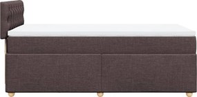 Box spring postel s matrací tmavě hnědá 100 x 200 cm textil 3286601