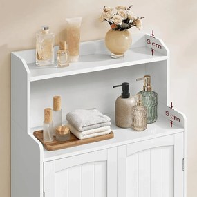 Koupelnová skříňka 60x30x100cm, mdf, bílá, AUK-E1177 WT