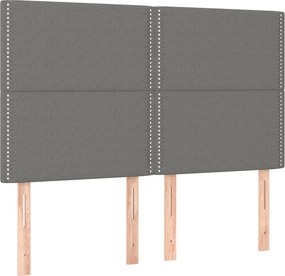 Box spring postel s matrací tmavě šedý 140 x 190 cm textil 3137070