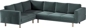 Potah na pohovku IKEA Norsborg rohová 5-místná barva zelená látka sametová