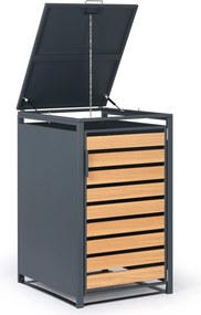 Přístřešek na popelnici 240 l, 1160 x 695 x 800 mm, dekor dřeva
