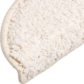Schodové rohože 10 ks 56 x 17 x 3 cm bílé půlkulaté 149795