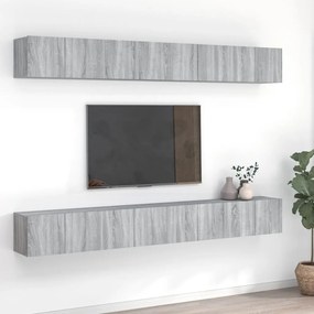 TV skříňky 8 ks šedé sonoma 60 x 30 x 30 cm kompozitní dřevo 3120309
