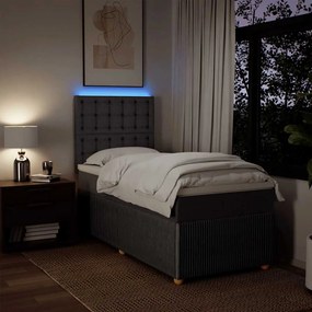 Box spring postel s matrací taupe 100 x 200 cm textil 3294285