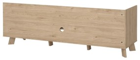 Bílý/v přírodní barvě TV stolek v dekoru dubu 182x62x51 cm Ikast – Tvilum