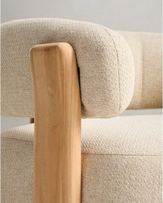 Béžové polstrované zahradní křeslo Granite – Kave Home