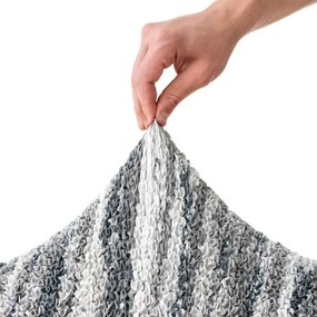 Bielastické potahy OCEANO NOVÉ šedo-modré křeslo ušák (š. 60 - 110 cm)