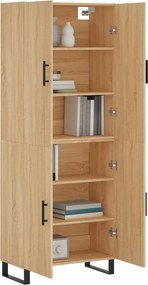 Skříň highboard dub sonoma 69,5 x 34 x 180 cm kompozitní dřevo 3195702