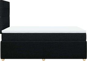 Box spring postel s matrací černá 120x190 cm textil 3291997