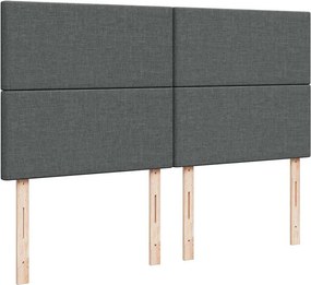 Box spring postel s matrací tmavě šedá 200x200 cm textil 3292157