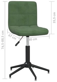 Petromila Otočné kancelářské židle 2 ks tmavě zelené samet