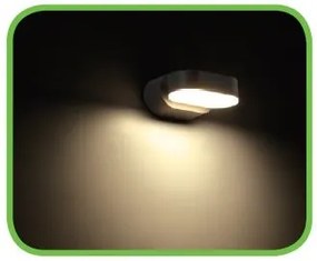ACA Lighting Zahradní nástěnné LED svítidlo VESC 7W/230V/3000K/320Lm/100°/IP54, tmavě šedé