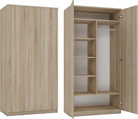 TPS Šatní skříň SD-90 cm - Dub sonoma