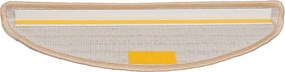 Schodové rohože 20 ks 56 x 17 x 3 cm krémové, půlkulaté 3365841